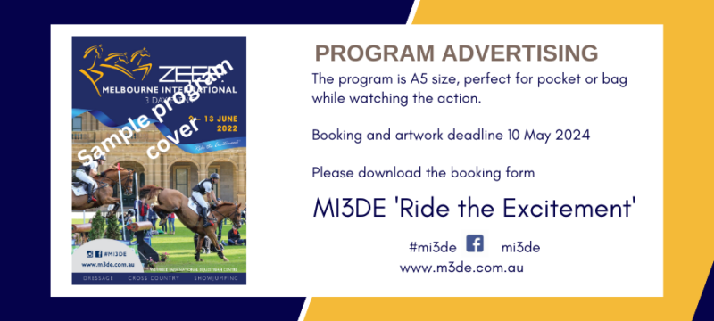 Program Advertising – Melbourne International 3 Day Event